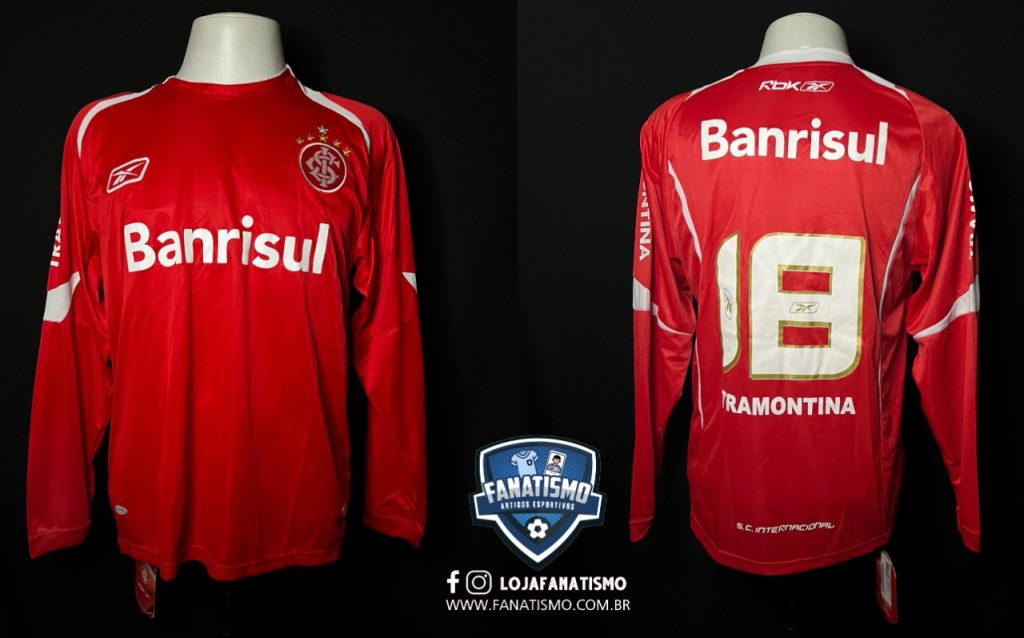 Camisa do Internacional Oficial I Manga Longa Reebok 2007 #18 Preparada ...