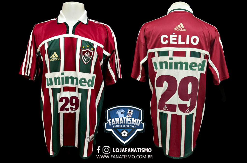 Camisa do Fluminense Oficial I Adidas 2001 #29 Célio Usada em Jogo G ...